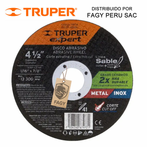 Disco 4-1/2″ corte de metal Truper 11974 » Venta de discos de corte