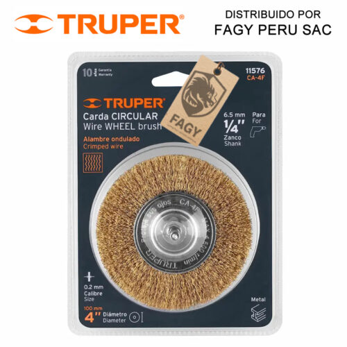 Escobilla circular 4″ Truper 11576 » Venta de EPPS »FAGY PERU® »Distribuidor y Proveedor de EPPS ...