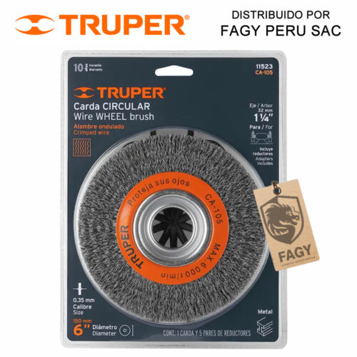 Escobilla de alambre ondulado 6″ x 13/16″ Truper 11523 » Venta de EPPS ...
